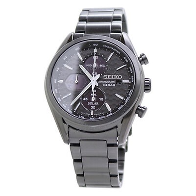 Seiko Solar Black Dial Black Silicone Men's Watch SSC777P1 SSC777P1 ...