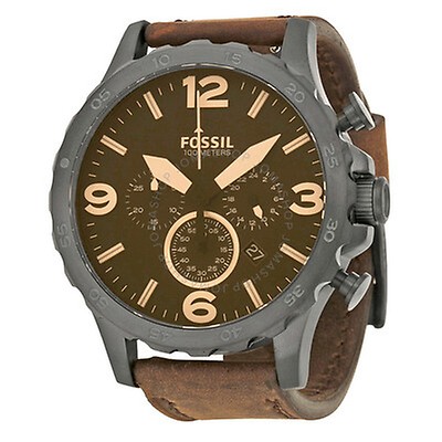 Fossil Nate Chronograph Black Dial Men's Watch JR1353 JR1353 ...