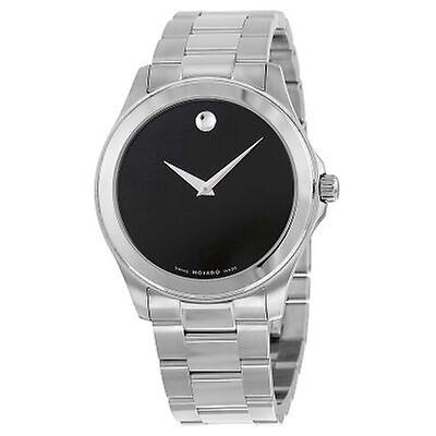 Movado Black Museum Dial Stainless Steel Men's Watch 0606504 0606504 ...