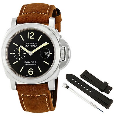 Panerai Luminor 1950 3 Days Black Dial GMT Automatic Stainless Steel ...