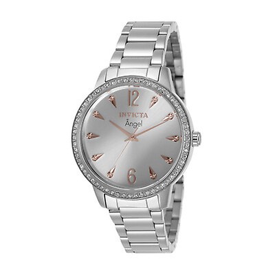 Invicta Angel Quartz Crystal White Dial Ladies Watch 30931 30931 ...