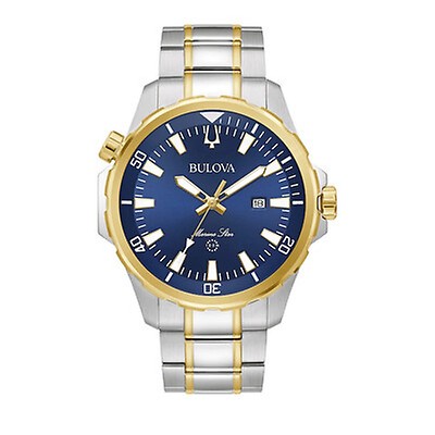 Bulova Men's Marine Star Diamond Accented Stainless Steel Bracelet ...