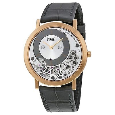 Piaget Altiplano Silver Dial 18K Rose Gold Diamond Men's Watch G0A38139 ...