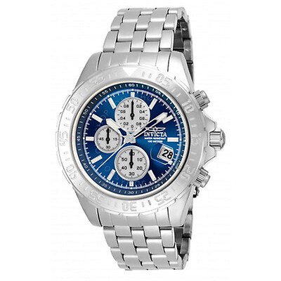 Invicta Aviator Chronograph Cream Dial Tan Leather Men's Watch 18923 ...