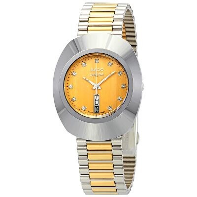 Rado Original Yellow Gold Dial Ladies Two Tone Watch R12307304 R12307304 - Rado, Original - Jomashop