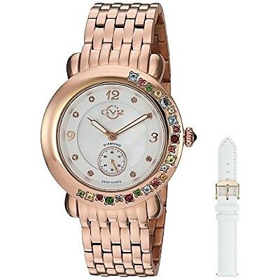 Gv2 By Gevril Marsala Chronograph Diamond Crystal Ladies Watch 9881 ...