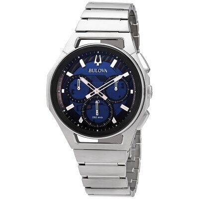 Bulova Marine Star Chronograph Quartz Red Dial Men's Watch 98B350 ...