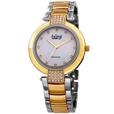 Burgi Swirl Quartz Diamond Red Dial Ladies Watch BUR259YGR BUR259YGR ...