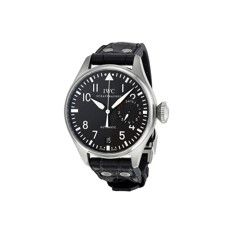 Iwc Portofino Automatic Black Dial Black Leather Men's Watch 3565-02 ...