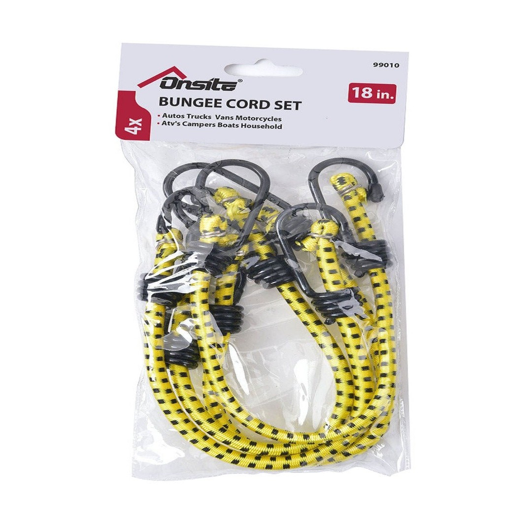 Onsite 2.5cm Bungee Cords 4 Pieces Woodie s