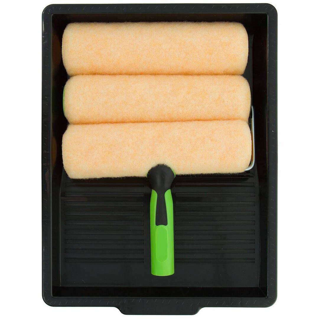 Woodies 9inch Paint Roller Set With 3 Covers 5 Piece Kit Woodie s